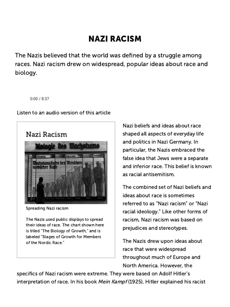 Understanding Nazi Racism and Ideology | PDF | Nazism | Racism