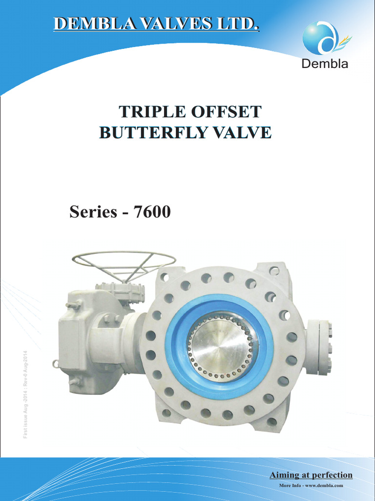 Series 7600 Triple Offset Butterfly Valve | PDF | Valve | Stainless Steel