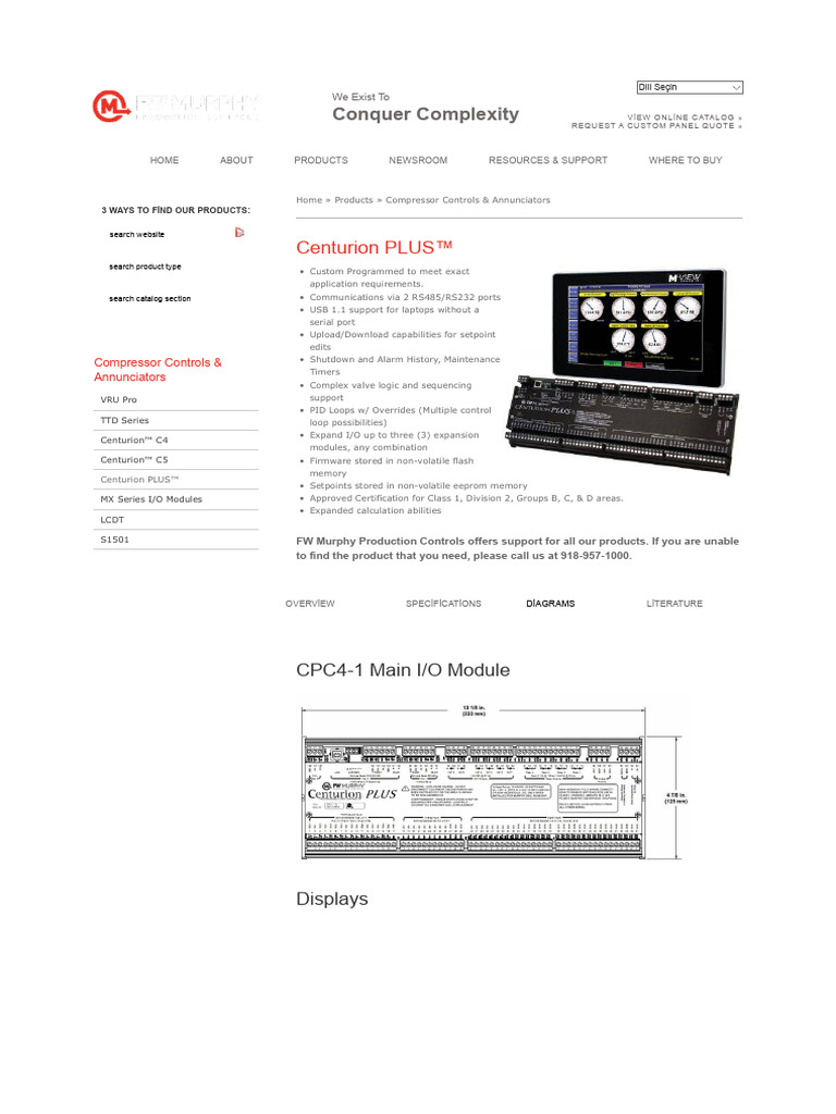 Centurion PLUS™ - FW Murphy Production Controls113 | PDF | Office Equipment | Computer Science