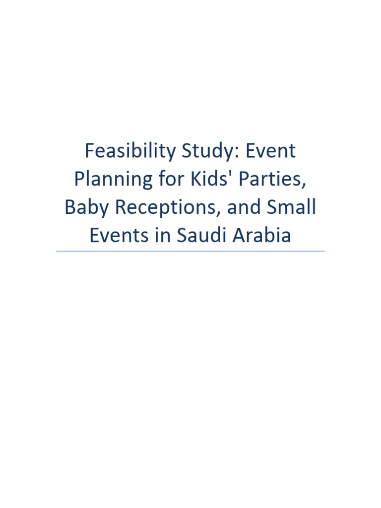Event Planning Feasibility in Saudi Arabia | PDF | Salad | Menu