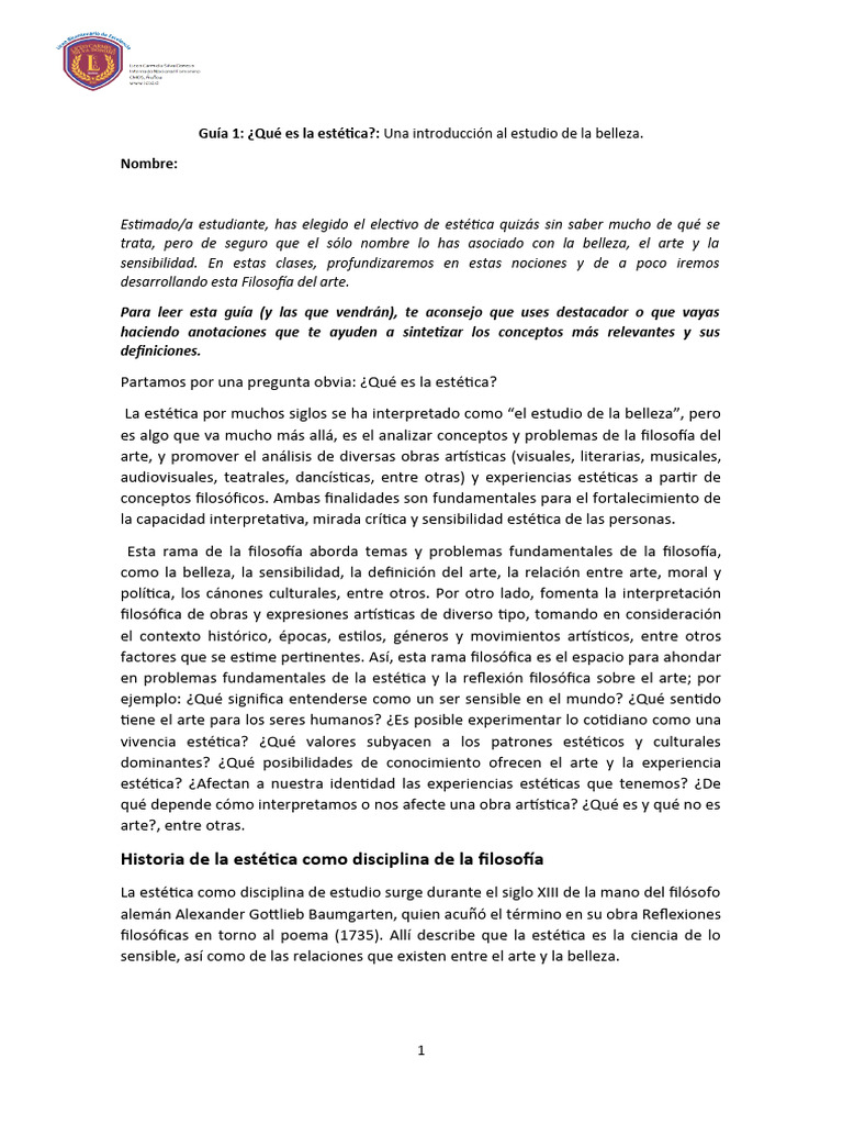 Introducción a la Estética y su Estudio | PDF | Estética | Belleza