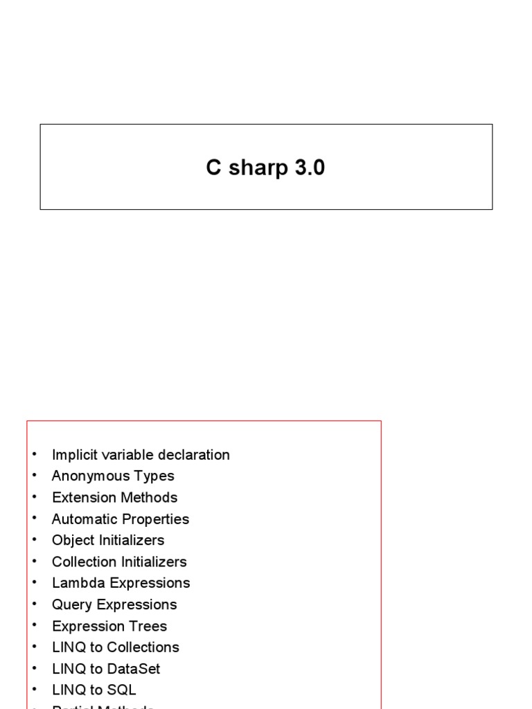 C Sharp 3 Pdf Language Integrated Query C Sharp Programming Language