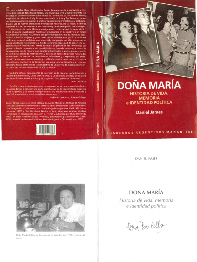 James - Doña María. Historia de Vida, Memoria e Identidad Política ...