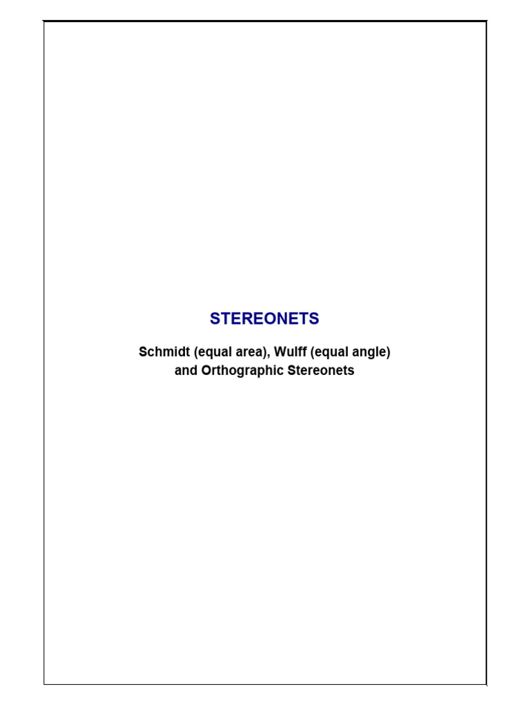 Types of Stereonets Explained | PDF | Language Arts & Discipline