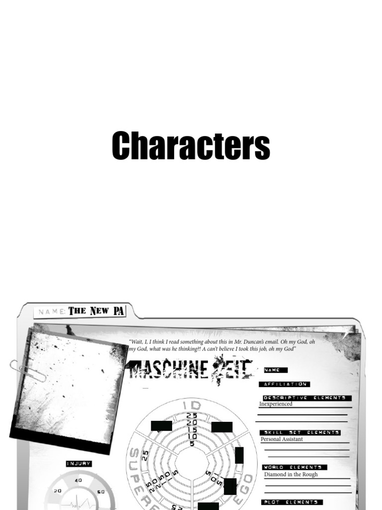 Station Zero - Characters | PDF