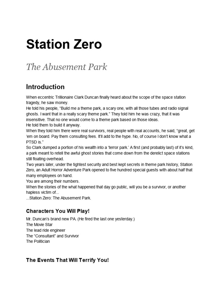 Station Zero - RAW TEXT | PDF | Id
