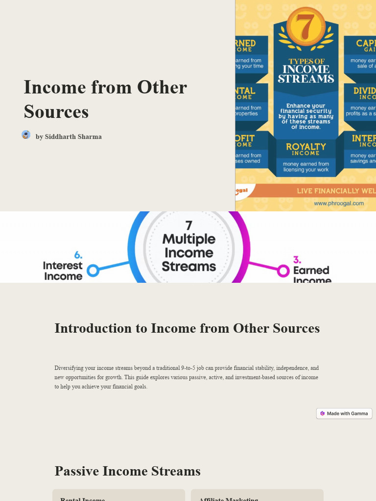 Income From Other Sources | PDF | Investing | Economies
