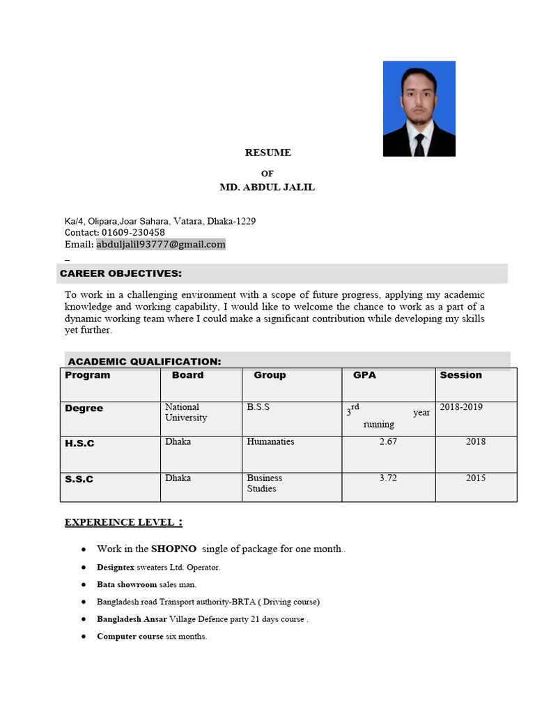 Cv..jalil Final | PDF | Human Communication