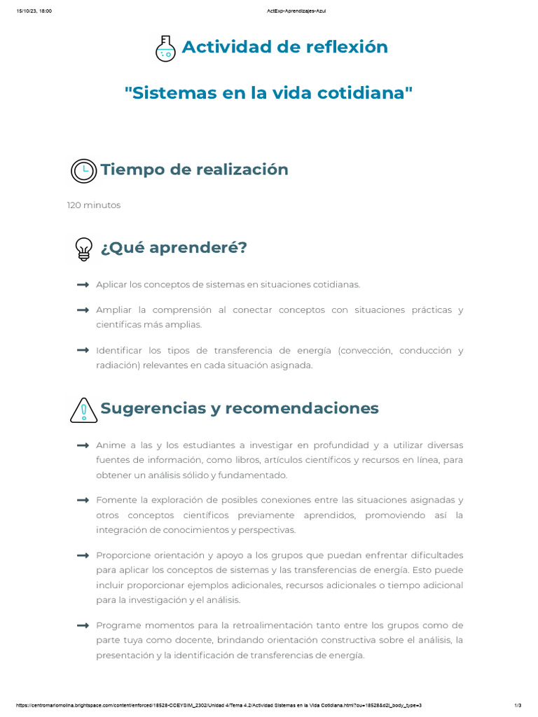 Act Sistemas en La Vida Cotidiana | PDF | Publicación Académica