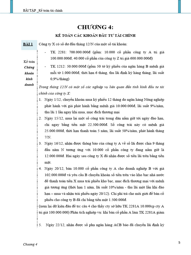 Bai Tap Chuong 4 | PDF