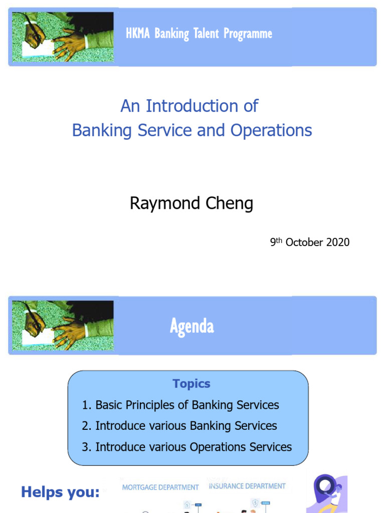 An Intro of Banking Service & Operations - Raymond CHENG | PDF | Banks ...