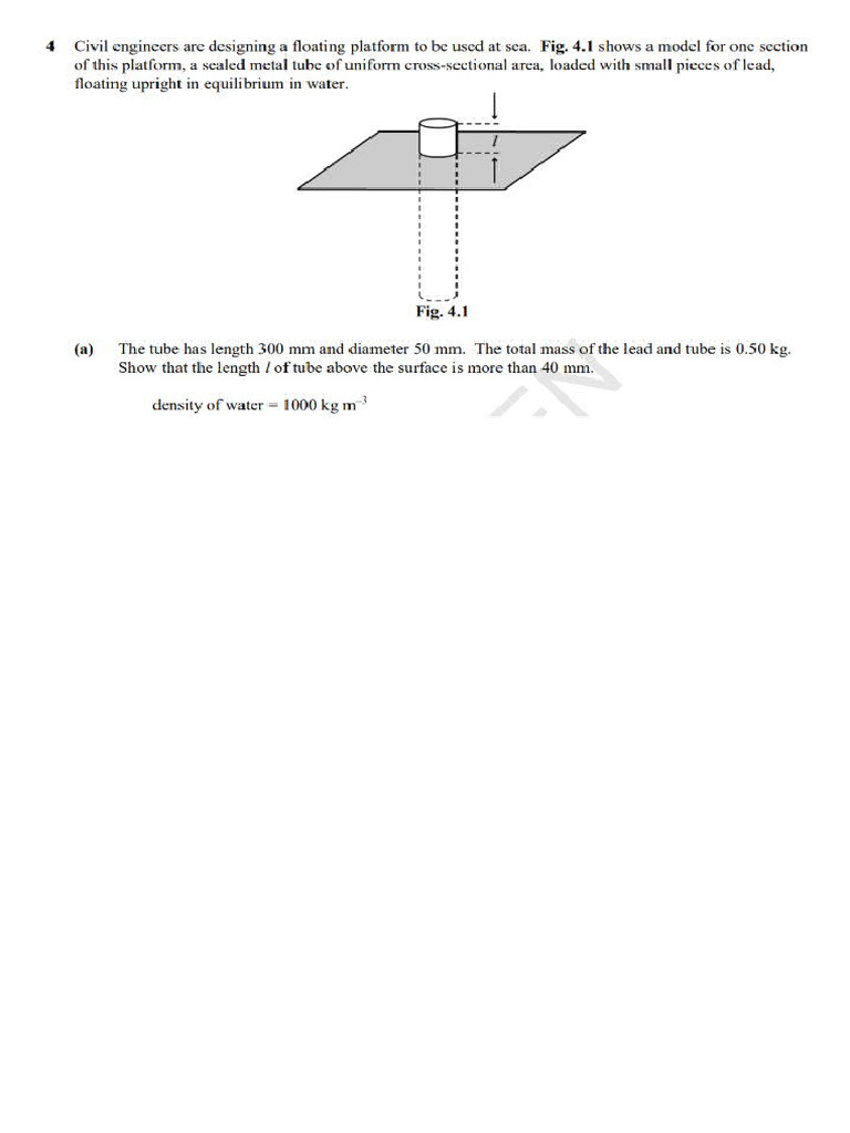 Upthrust Question | PDF