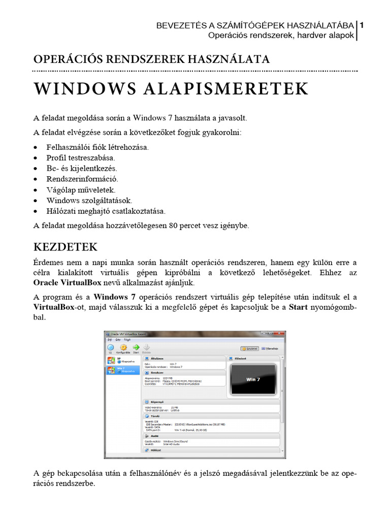 03 - 007 - Windows Alapok | PDF