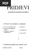 Pridjevi - Vježba Za 5 Razred Osnovne Škol | PDF