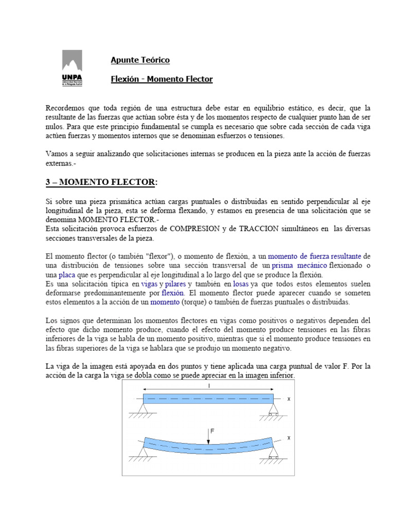 010 Momento Flector | PDF | Viga (Estructura) | Doblar