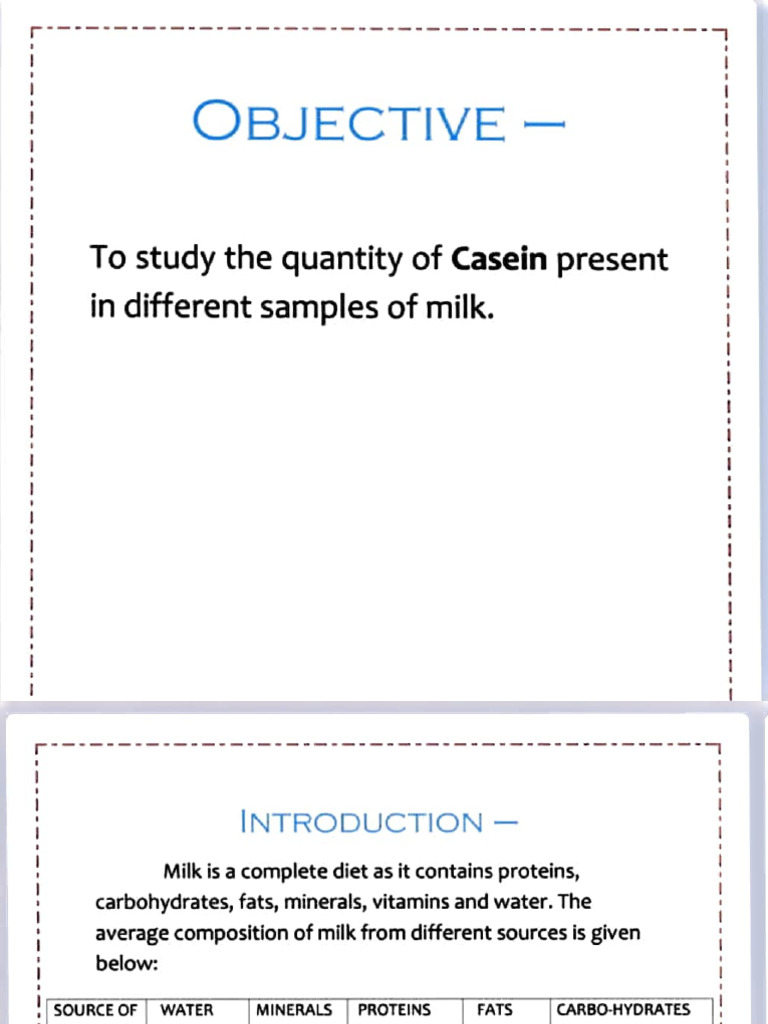 Casein Analysis in Milk Samples | PDF | Chemical Substances | Chemistry