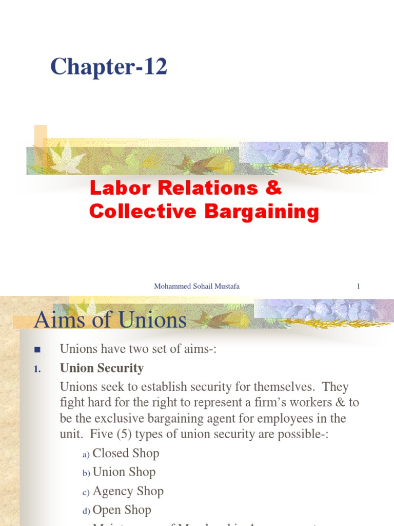 Chapter-12: Labor Relations & Collective Bargaining | PDF | Negotiation ...