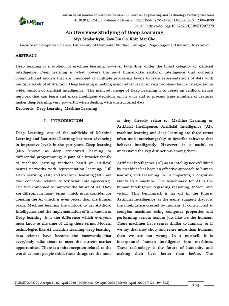 Overview of Deep Learning Techniques | PDF | Deep Learning | Machine ...