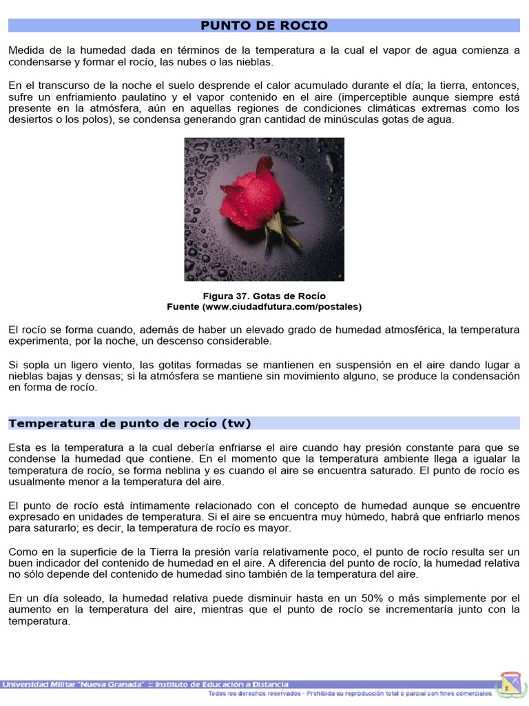 Punto de Rocío | PDF | Humedad | Niebla