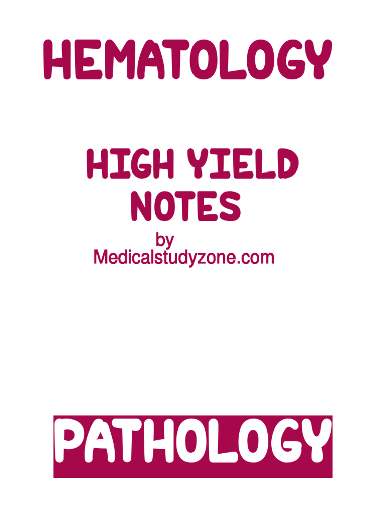 Hematology Osmosis HY Pathology Notes (Medicalstudyzone - Com) | PDF ...
