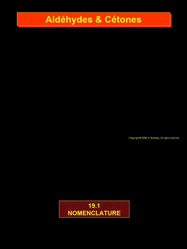 18 Aldehydes Cetones2005 | PDF | Cétone | Aldéhyde