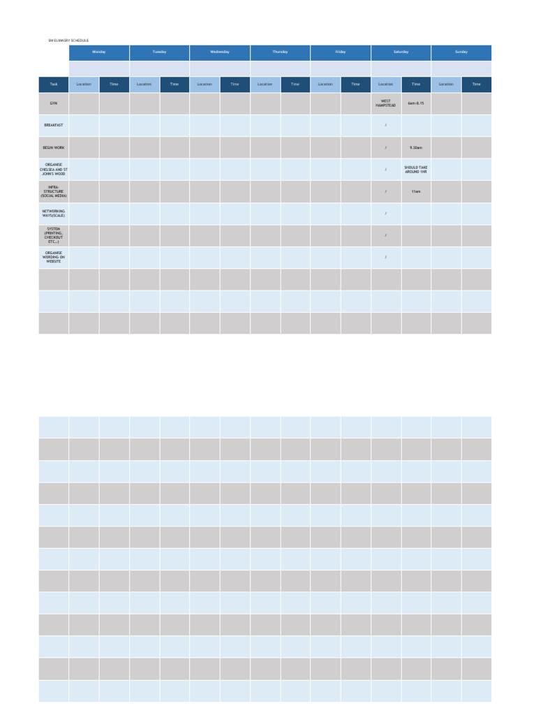 Daily Schedule 30th Dec | PDF