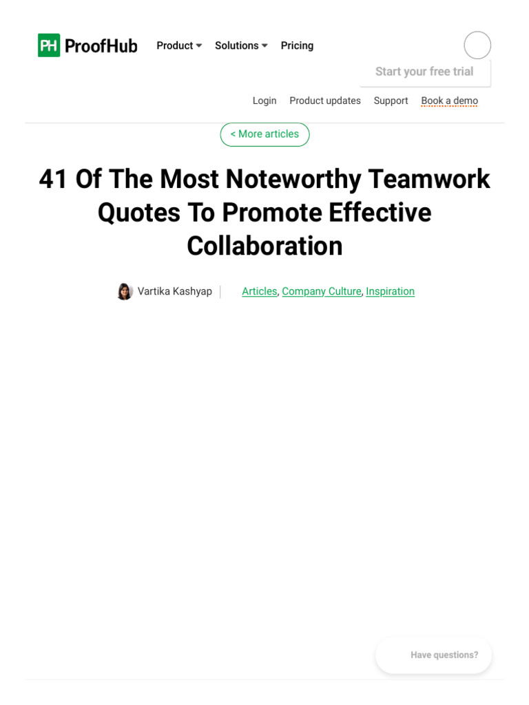 41 Teamwork Quotes For Motivation To Inspire Teamwork | PDF