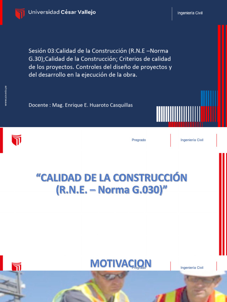 MATERIAL COMPLEMENTARIO - Semana 3 | PDF | Calidad (comercial) | Ingeniero civil