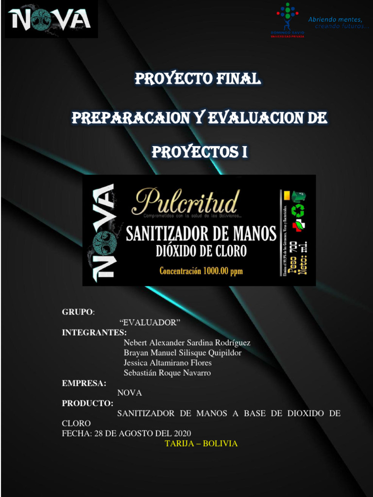 Proyecto Final Nova PDF | PDF | Mercado (economía) | Oferta (economía)