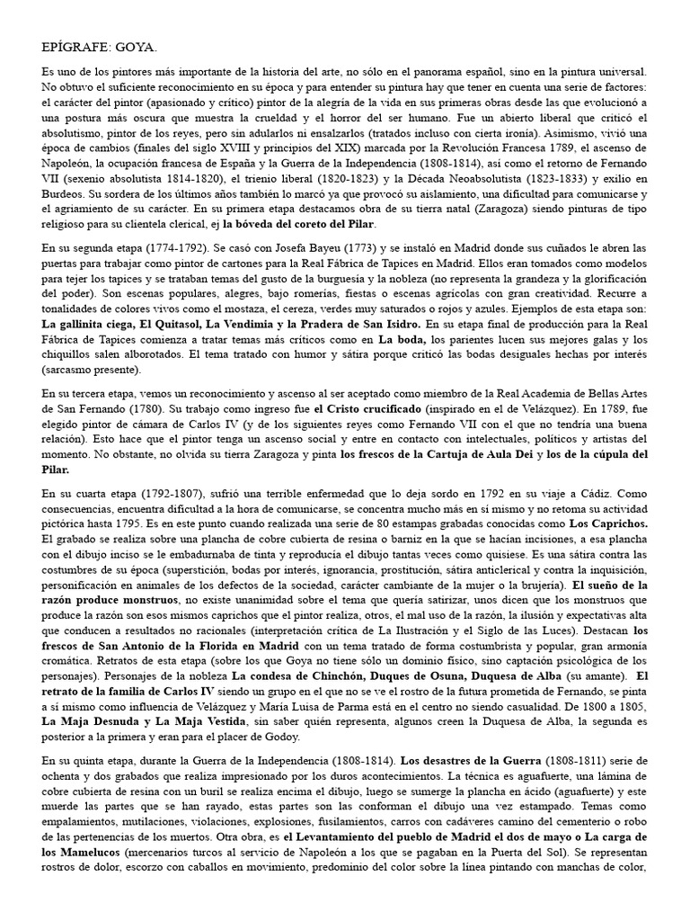 GOYA | PDF | Francisco Goya