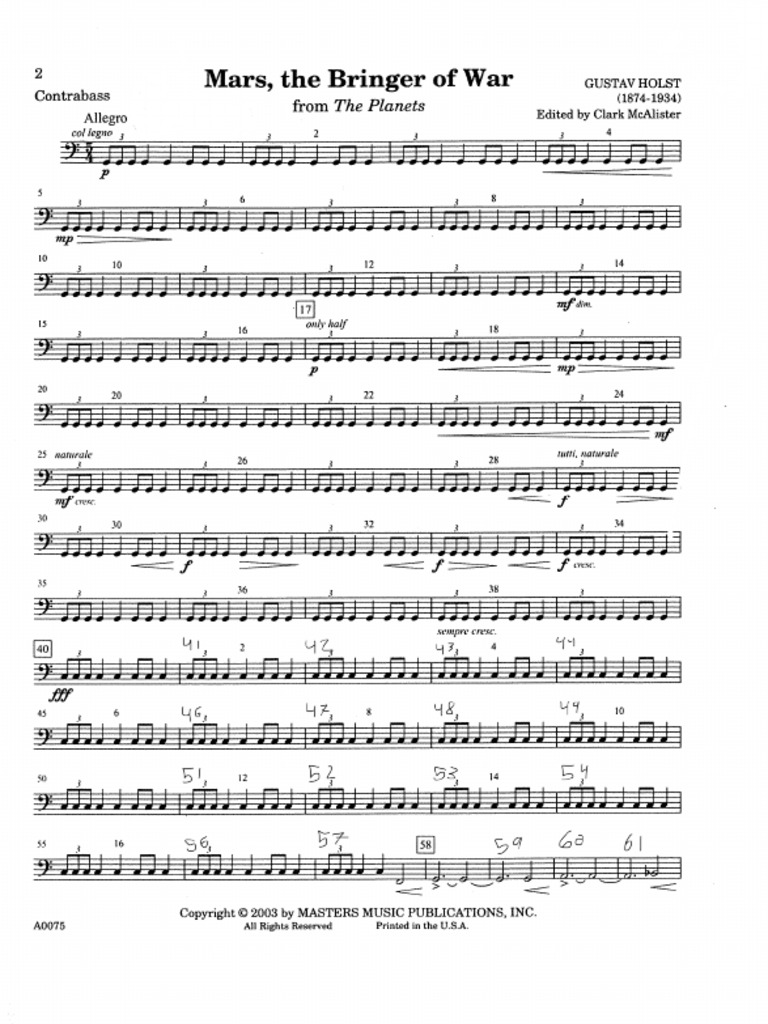 32 Mars - String Bass | PDF