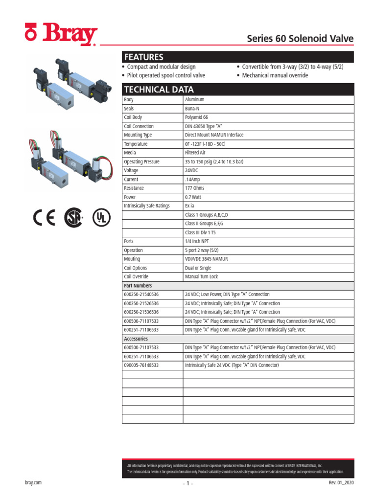 Features: Series 60 Solenoid Valve | PDF | Electrical Connector ...