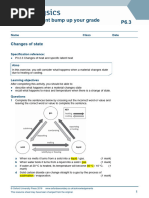 Changes of State Worksheet | PDF | Freezing | Evaporation