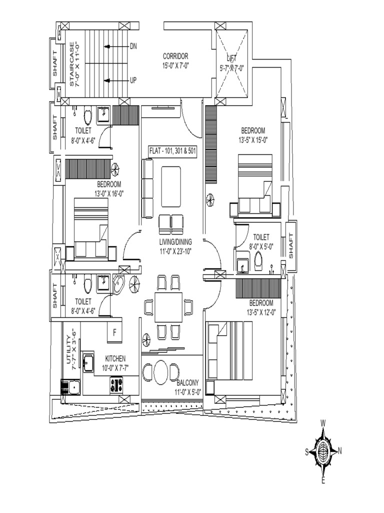 Meridien One-3bhk Plan | PDF