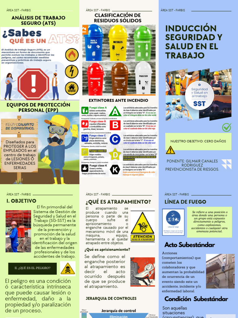 Tríptico - SST | PDF | Riesgo | La seguridad