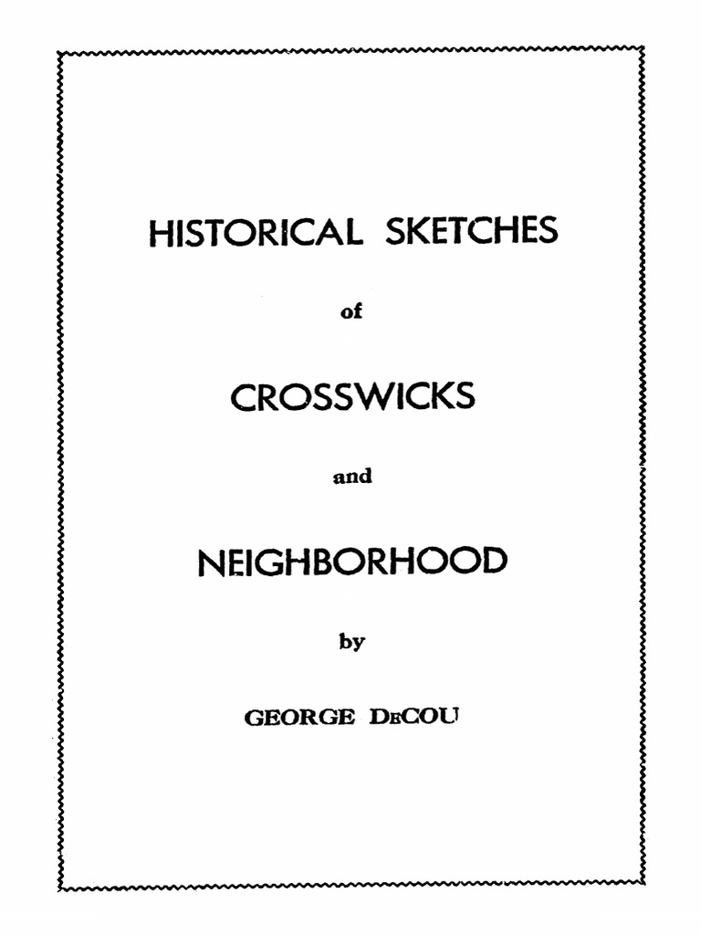 Historical Overview of Crosswicks | PDF