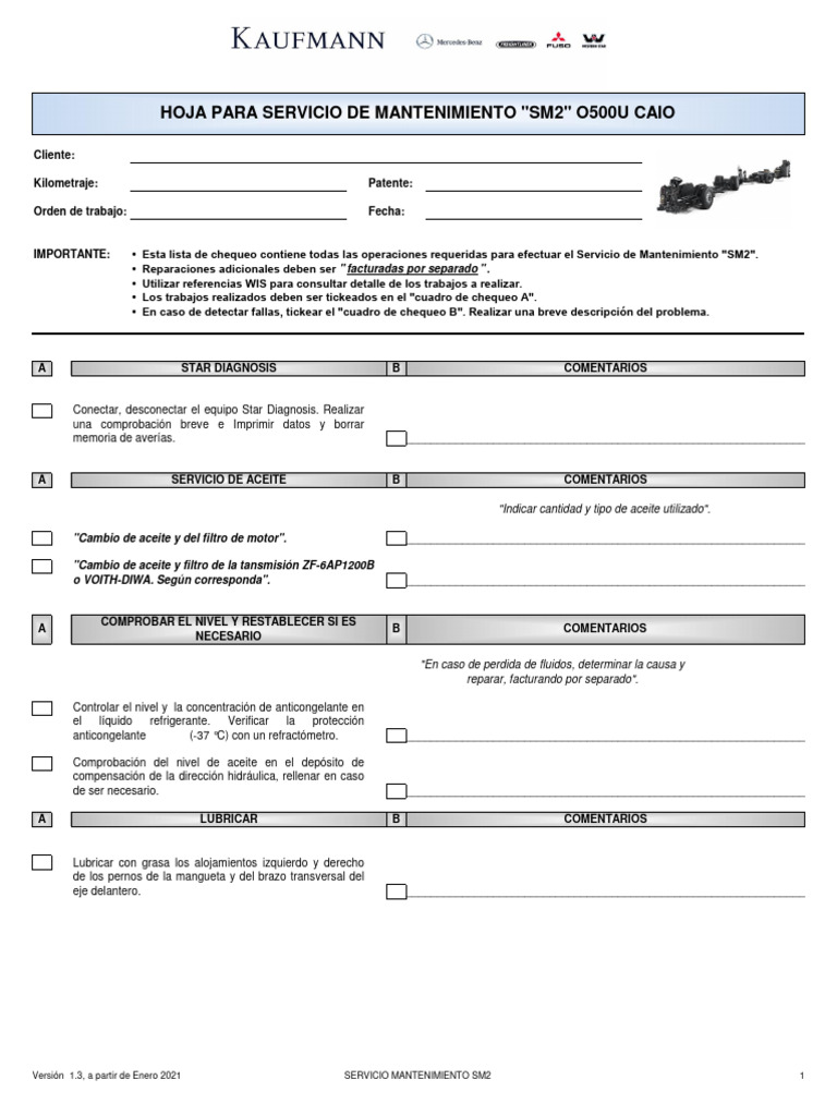 04 - Servicio de Mantenimiento SM2 O500 U Euro VI - Licitación Clase A CAIO | PDF | Motor diesel ...