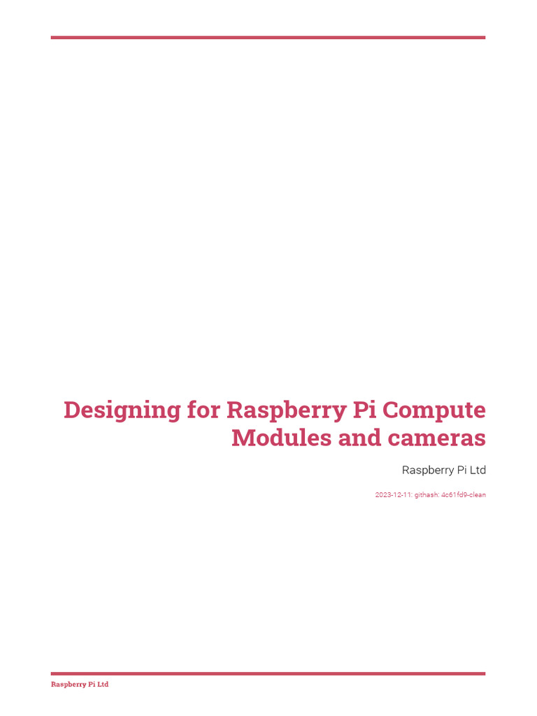 Designing For Raspberry Pi Compute Modules And Cameras Pdf 9564