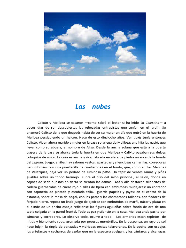LAS NUBES, de Azorín | PDF