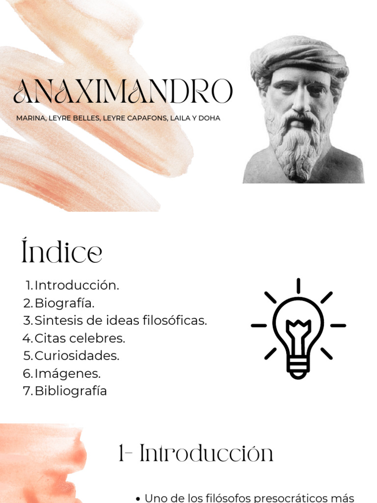 Anaximandro: Biografía y Filosofía | PDF | Ciencias sociales | Filosofía