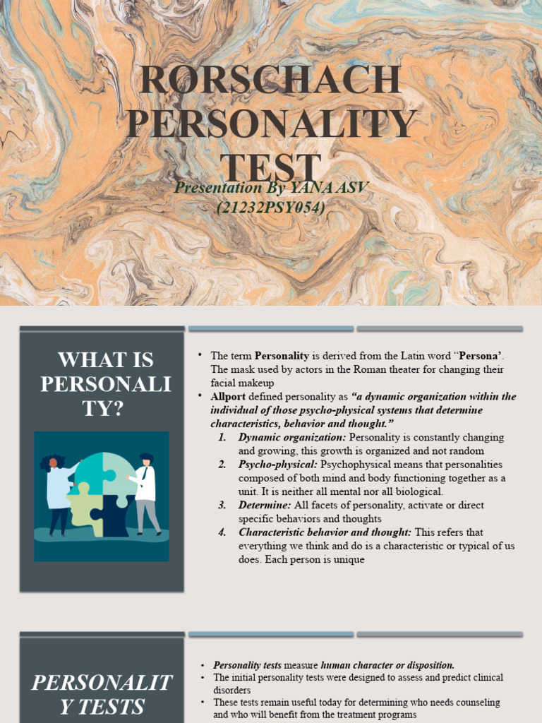 Rorschach Inkblot Test Overview | PDF | Psychology | Behavioural Sciences