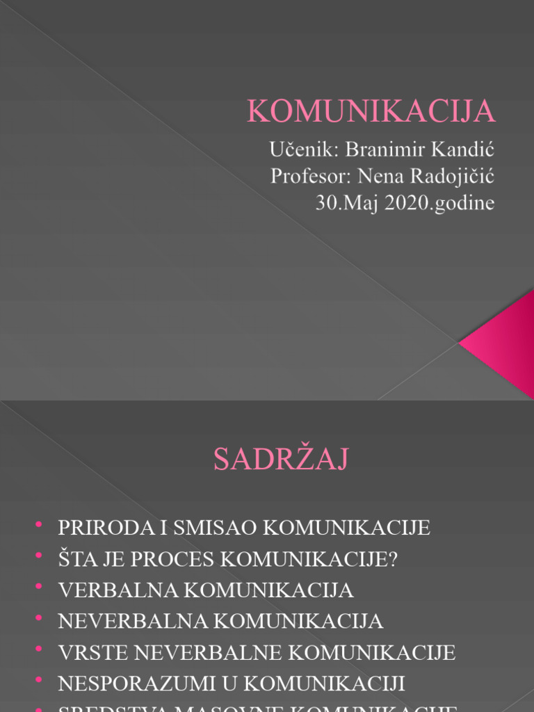 Komunikacija | PDF