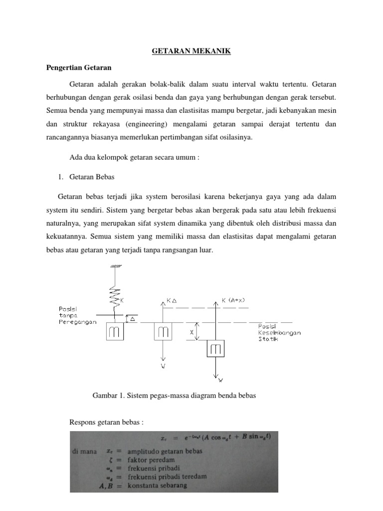Getaran Mekanik | PDF