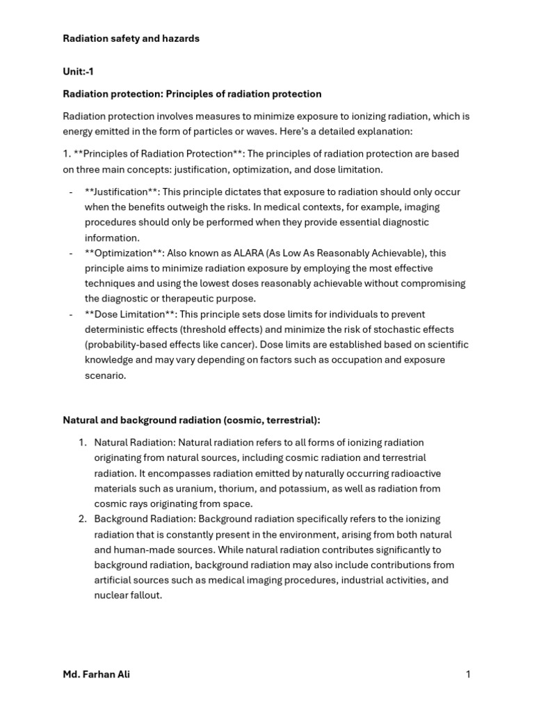 Radiation Safety Principles and Practices | PDF | Radiation Protection | Ionizing Radiation