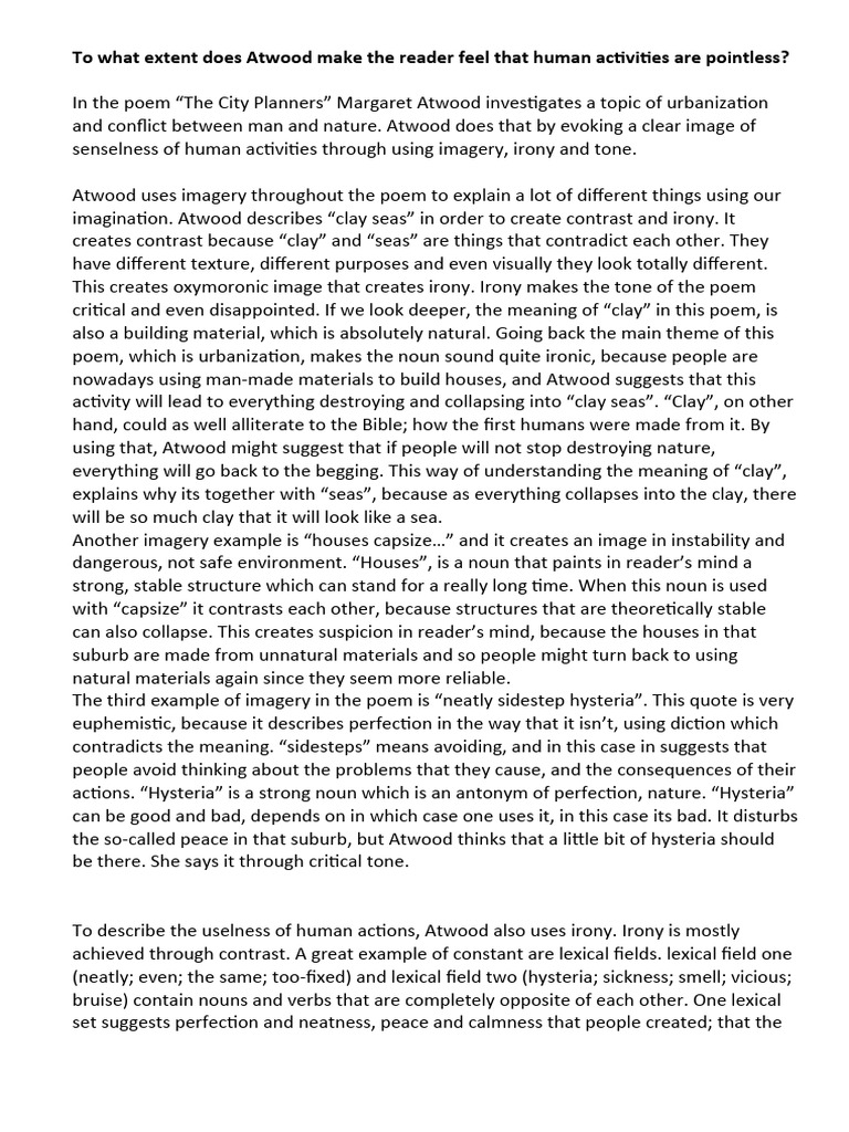 The City Planners | PDF | Poetry