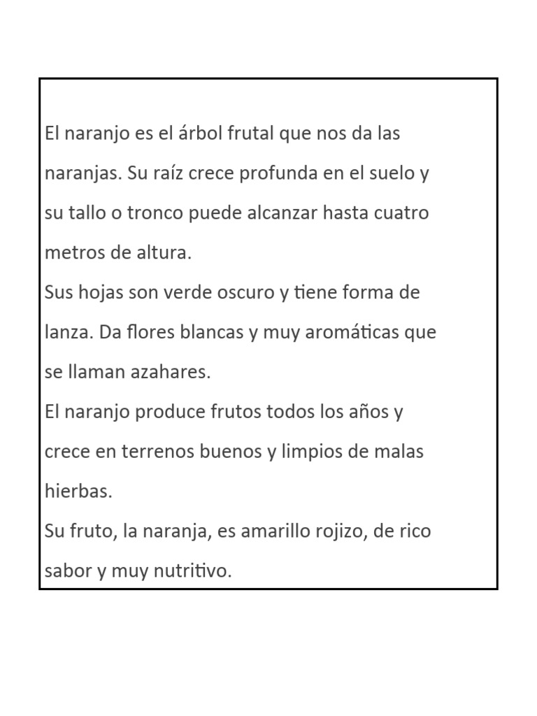 El Naranjo, Eval. Inicio | PDF