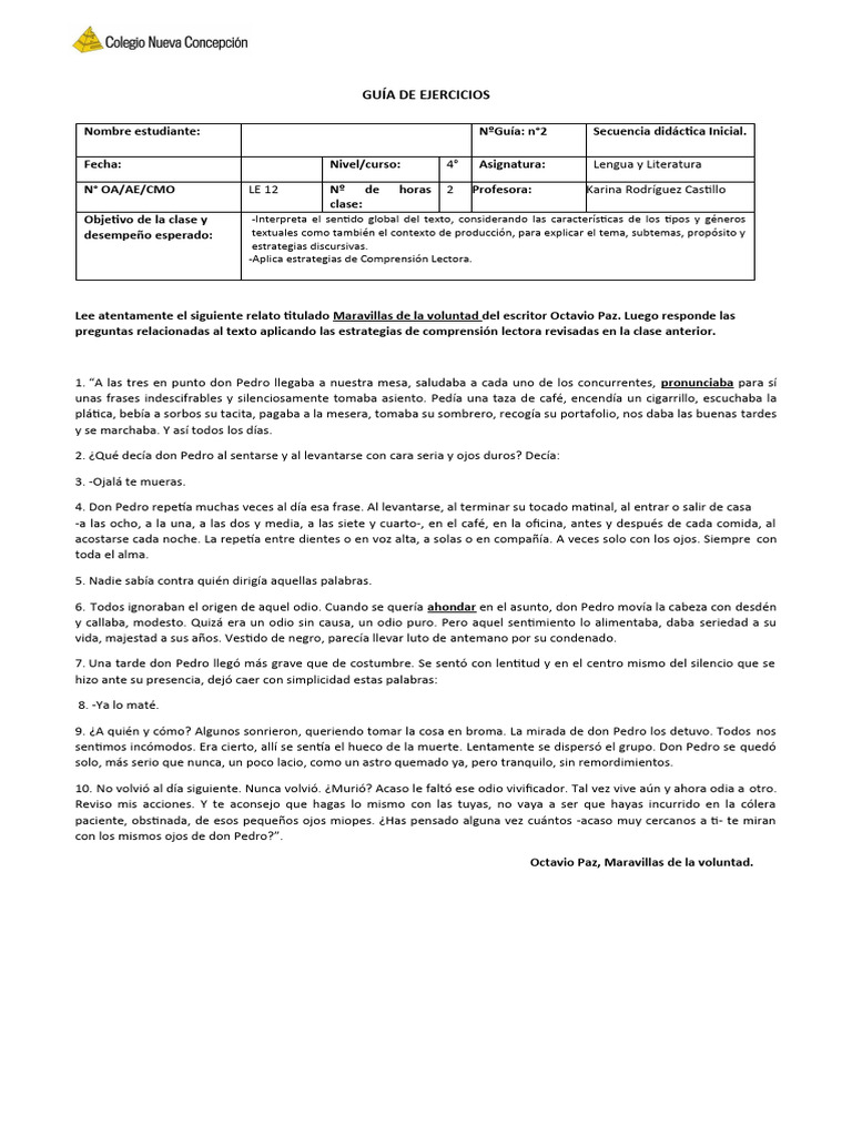 Guia de Ejercicios N°2 IV | PDF