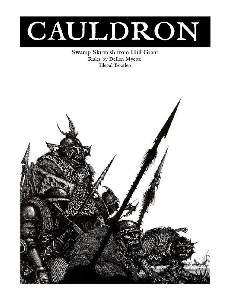 Cauldron Swamp Skirmish From Hill Giant Rulebook | PDF