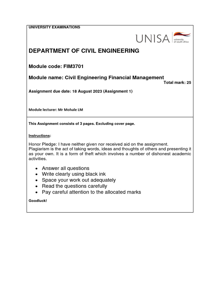 FIM3701 Assignment 1 - Semester 2 - 2023 | PDF | Balance Sheet | Net Present Value