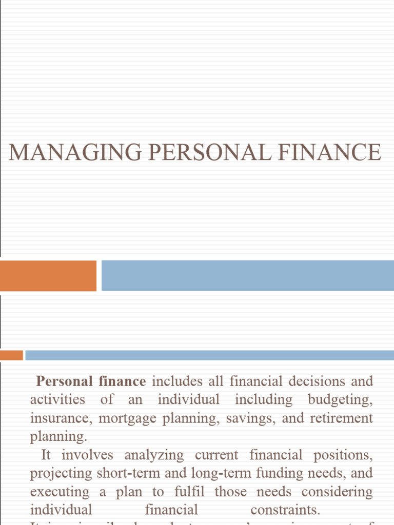 Managing Personal Finance | PDF | Taxes | Expense